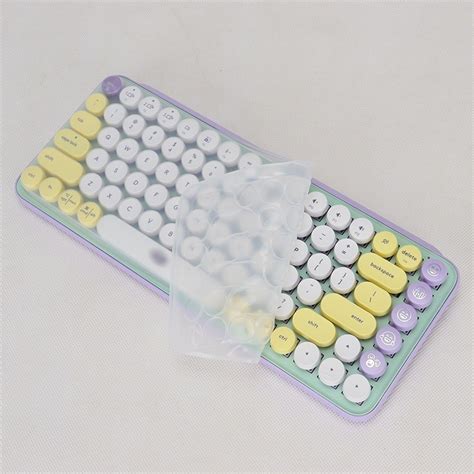 ซิลิโคนฝาครอบแป้นพิมพ์โปร่งใสสําหรับ Logitech Pop Key คีย์บอร์ดไร้สายบลูทูธแบบกลไก Film Shopee