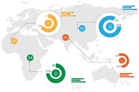 Abstract Elements Infographic Circle Ring Radial Shape Data And World