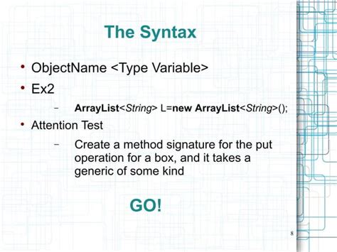 Generics Lecture Ppt