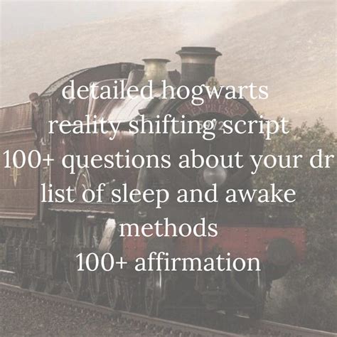 Hogwarts Reality Shifting Script Template Notion Extremely Detailed Etsy