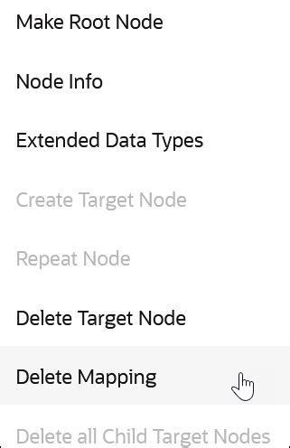 Delete Mappings And Target Element Nodes