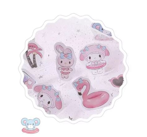 My Melody Stickers Packet Kawaii Stickers Sticker Flakes Diary Scrapbook Kawaii Sticker Etsy
