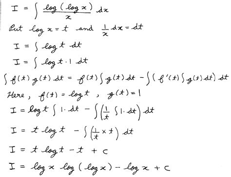 Int Frac Log Log X X Dx