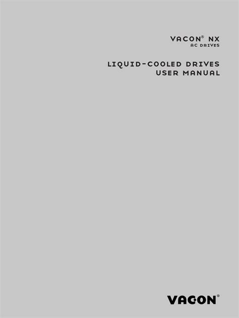 Vacon Nx Liquid Cooled Drives User Manual Dpd00887j Uk Pdf Mains