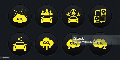 차량 공유 Hhd Co2 배출 클라우드 및 아이콘과의 데이터 교환을 설정합니다 벡터 Mobility As A Service에 대한 스톡 벡터 아트 및 기타 이미지