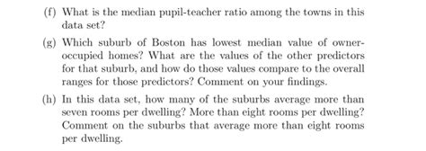 Solved 10 This Exercise Involves The Boston Housing Data