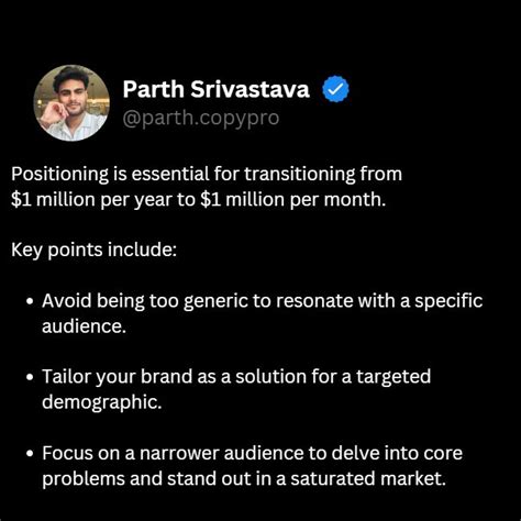 Parth Srivastava On Linkedin Positioning Nichemarketing