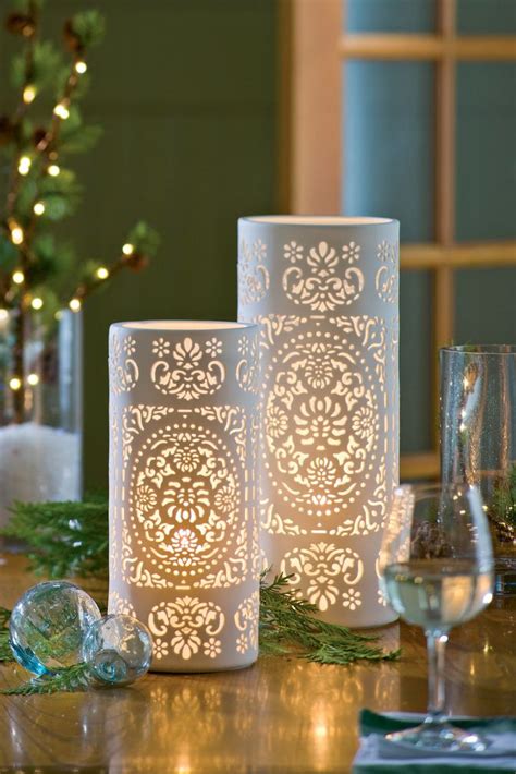 Pierced Porcelain Table Lamps Candles Table Lamp Decor