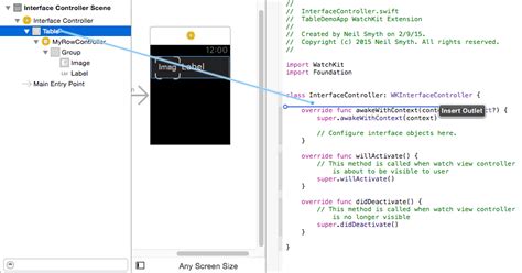 A Watchkit Table Tutorial Techotopia