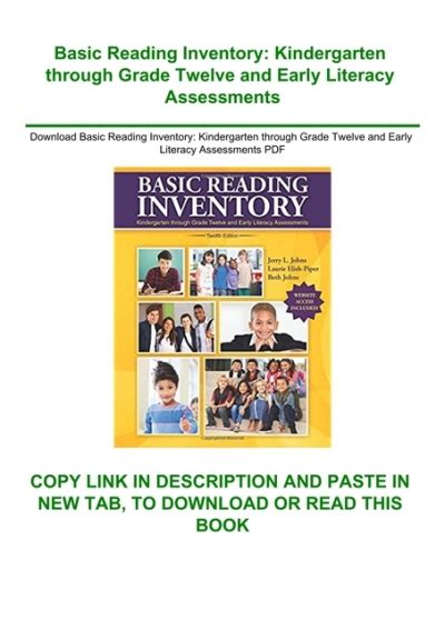 Download Basic Reading Inventory Kindergarten Through Grade Twelve And