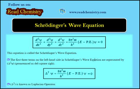 Schrödinger Wave Equation Read Chemistry