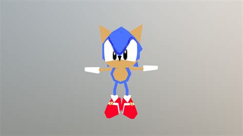 Sonic Sonic 64 3d Model By Zoobie Smn4 1b7dcce Sketchfab
