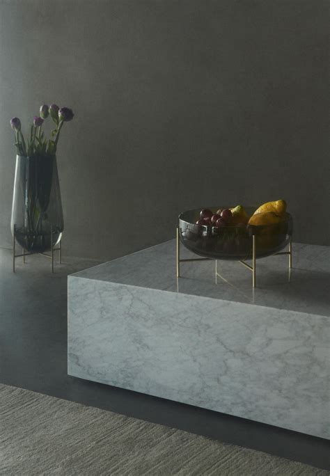 Échasse Vase Medium Amber Glass Bronze Brass Architonic