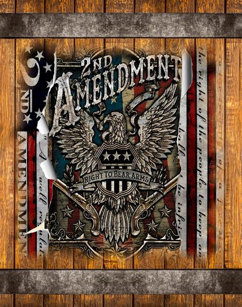 Americana Wall Art Statement Wall Art Cool Canvas Art 2nd Amendment