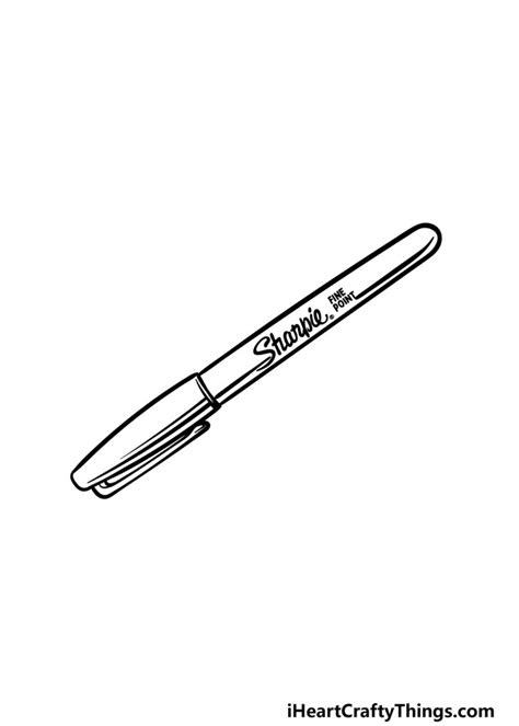Sharpie Drawing How To Draw A Sharpie Step By Step
