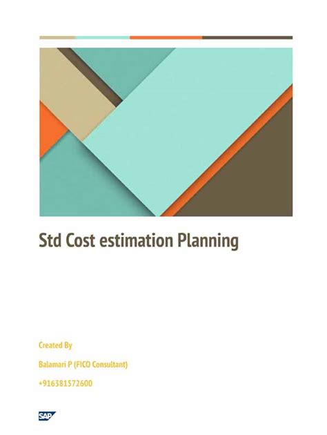 Std Cost Estimation Planning Download E Book Icmai Rvo