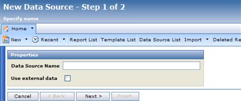 Creating A New Data Source Reportal