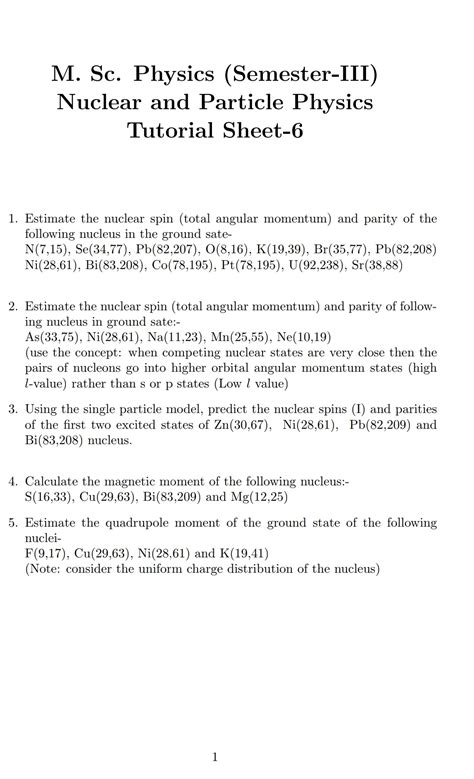 Solved Estimate The Nuclear Spin Total Angular Momentum