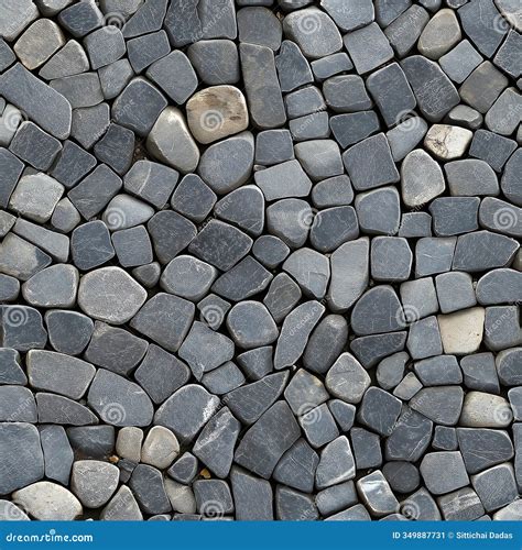 Seamless Grey Cobblestone Texture Stone Wall Background Ai Generated Royalty Free Stock