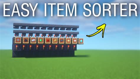 Easy Automatic Item Sorter Tutorial For Minecraft 1 16 Youtube