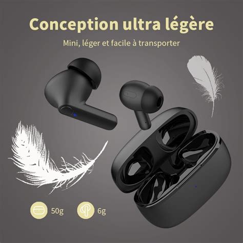 Ecouteurs Bluetooth Sans Fil Ecouteurs Sans Fil Hi Fi Son St R O Avec Enc R Duction De Bruit