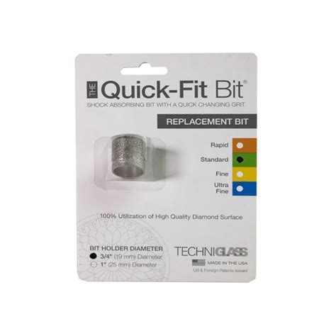 11260 34 Standard Techniglass Quick Fit Bit Replacement Bit Rainbow Art Glass