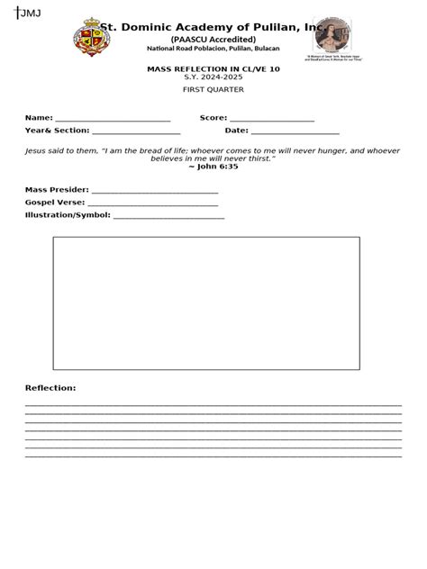 1st Quarter Mass Reflection In Clve 10 Pdf