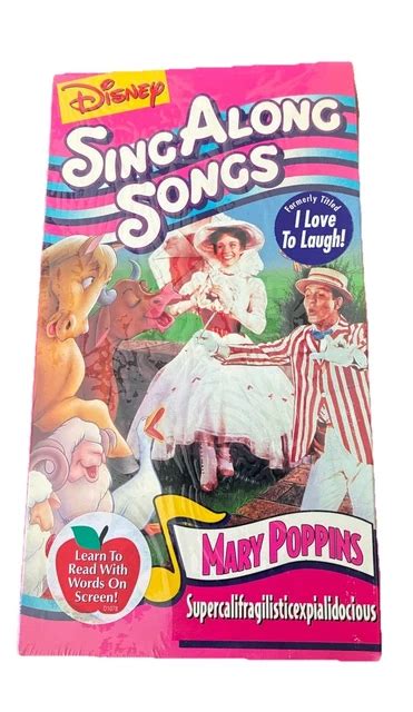 Disney Sing Along Songs Vhs Mary Poppins Supercalifragi Love To Laugh