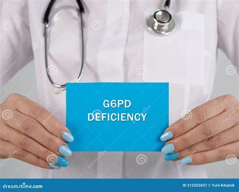 Medical Concept Meaning G6pd Deficiency With Inscription On The Page