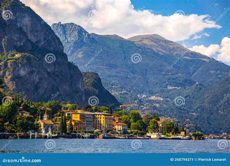 View Of Tremezzo Village In Lake Como Lombardy Italy Stock Image