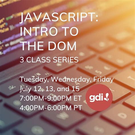 see javascript intro to the dom 3 class series at girl develop it