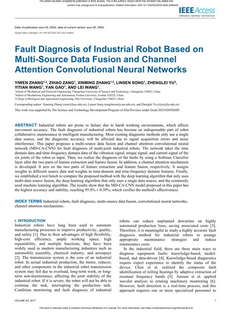 Pdf Fault Diagnosis Of Industrial Robot Based On Multi Source Data