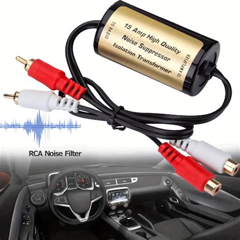 Car Rca Audio Noise Filter 12v 15a Suppressor Transformer Temu