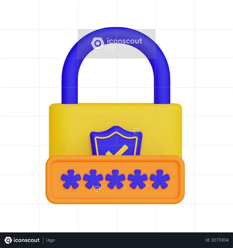 Password Protected Lock 3d Illustration Download In Png Obj Or Blend