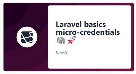 GitHub Rowadz Laravel Micro Credentials Contacts Manager