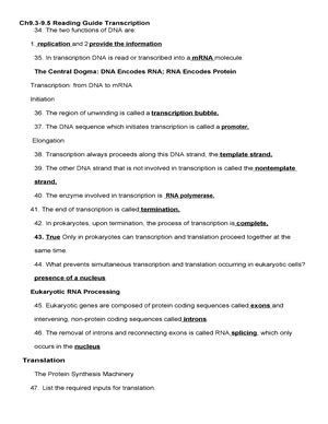 CH 6 Reading Guide Chapter Work Guided Note Outline For Chapter 6 Reproduction At The