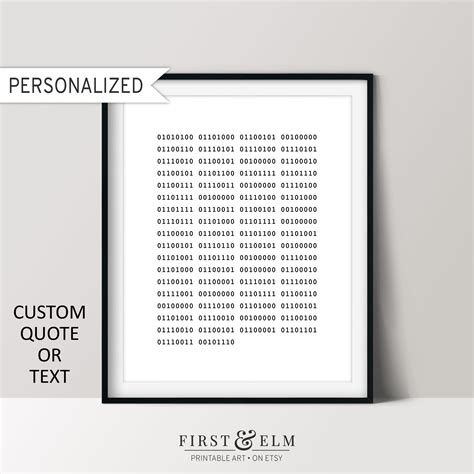 Custom Quote Or Text Binary Code Poster Computer Geek Ts