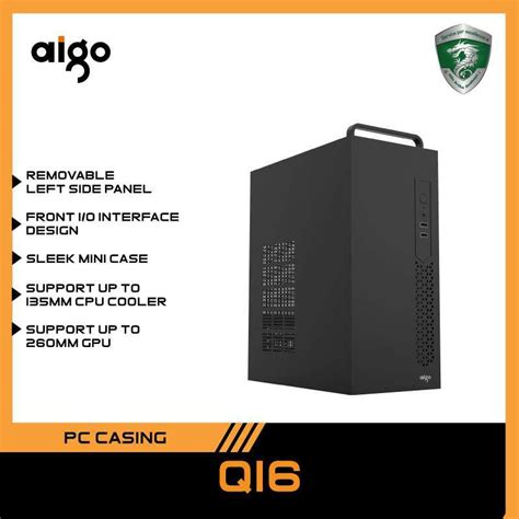 Jual Aigo Q16 M Atx Office Pc Casing Include Psu 400 Watt 1 Fan Di