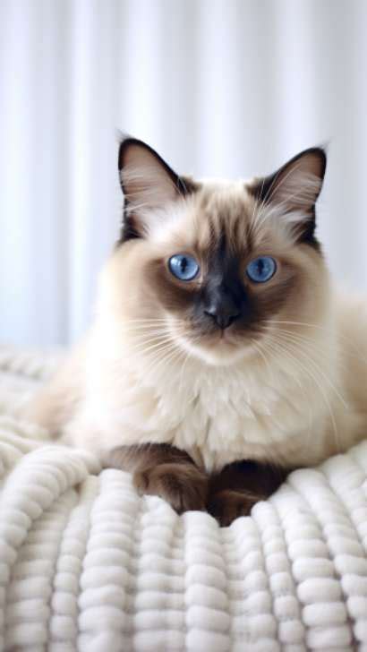 Long Hair Siamese Cat Fluffy Balinese Cat Long Haired Siamese Cat
