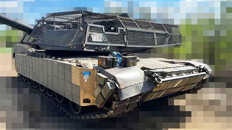Ukrainian M1 Abrams Tanks Get Elaborate Cope Cages Soviet Explosive