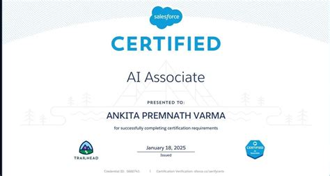 Ankita V On Linkedin Salesforce Ai Trailhead