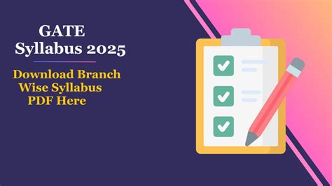Gate Syllabus 2025 All Exam Review
