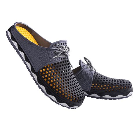 Ipree Plus Size Outdoor Mens Hollow Slippers Breathable Sandals Summer