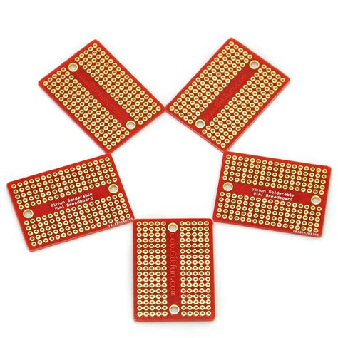 Gikfun Mini Solder Able Breadboard Gold Plated Finish Proto Board Pcb For Arduino