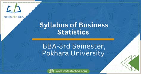 Syllabus Of Business Statistics BBA Rd Sem Best BBA Notes