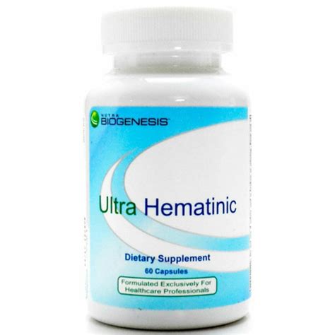 Ultra Hematinic 60 Caps By Biogenesis Clinical Nutrition Centers