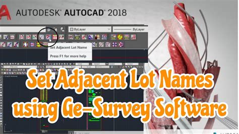 How To Set Adjacent Lot Names Using Ge Survey Software Tutorial Youtube