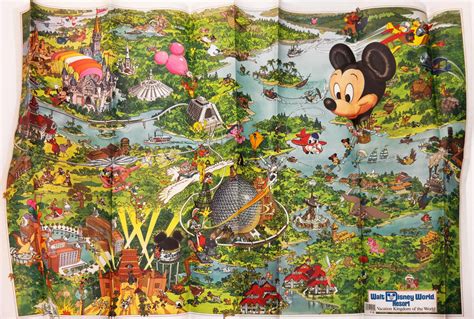 Walt Disney World 1990 Illustrated Resort Map Id Augdisneyana20261