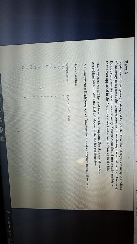 Solved Write A Program That Reads A Series Of Daily High