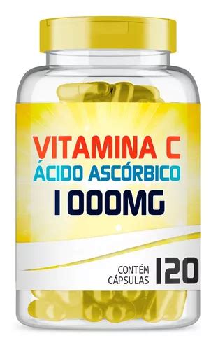 Vitamina C Ácido Ascórbico 1000mg Por Cápsula 120 Cápsulas Mercadolivre